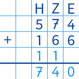 Übungen - Schriftliche Addition mit Übertrag