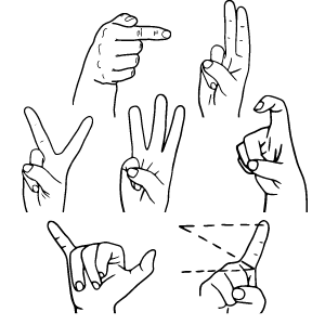 Übungen - Fingeralphabet lernen – T bis Z