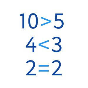 Ejercicios - Comparar números del 1 al 10