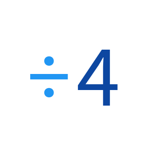 Lessons - Division Facts - 4 Times Table
