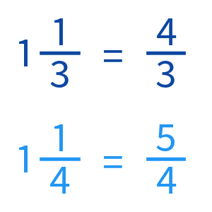Lessons - Converting between Mixed Numbers and Improper Fractions