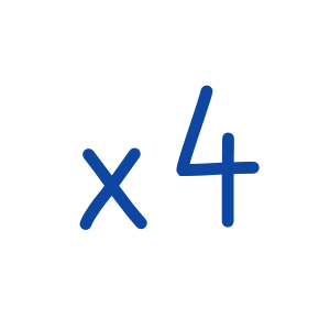 Übungen - Multiplier par 4